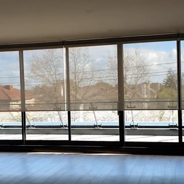 Motorized translucent roller blinds | Our works IndesignBlind